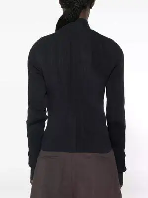 Miu Miu Logo-embroidered Zip-up Cardigan