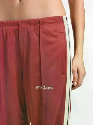 PALM ANGELS Logo-print Side-stripe Track Pants - Red