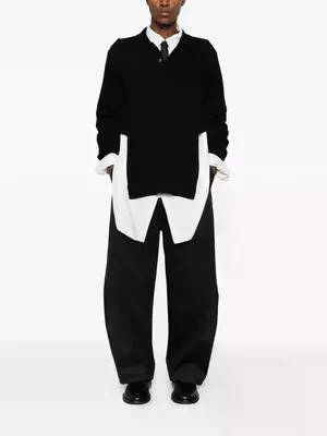 Comme Des Garçons Long-sleeve Layered-detail Sweater