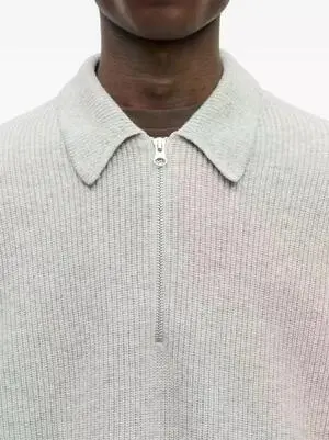 Samsøe Samsøe Saisaks Half-zip Polo Sweater - Grey