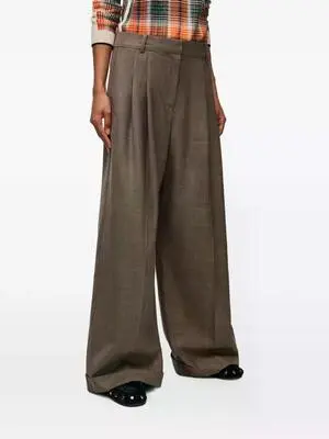 GANNI Trousers In Wool Suiting