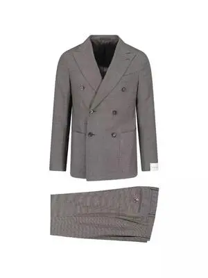 CARUSO Houndstooth Double-breasted Suit