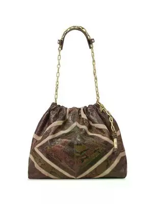 Ba&sh Junetote Snakeskin-effect Patchwork Shoulder Bag