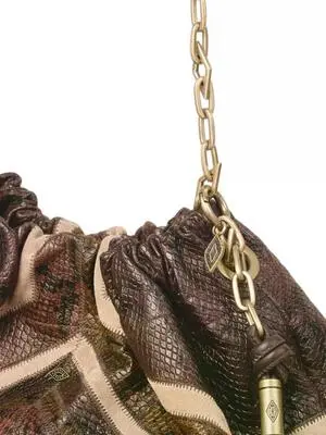 Ba&sh Junetote Snakeskin-effect Patchwork Shoulder Bag