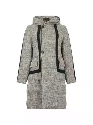 MOORER Tweed-effect Hooded Coat