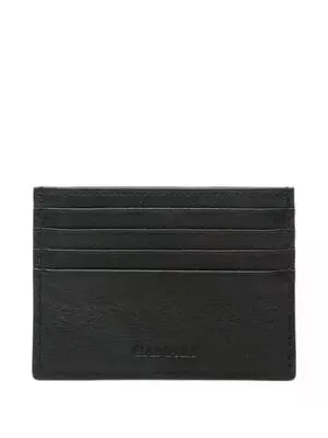 Canali Logo-debossed Leather Cardholder - Black