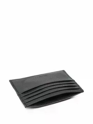 CANALI Logo-debossed Leather Cardholder
