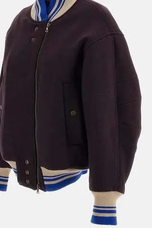 Dries Van Noten Bomber Valdi In Lana - Rosso