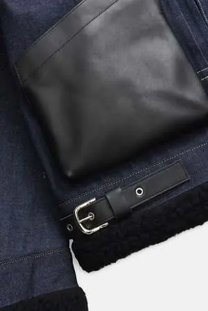Sacai X Levi's Giacca Sherpa - Blue