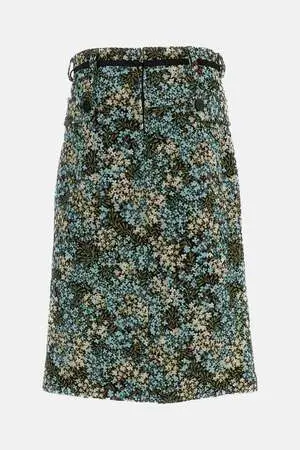 Dries Van Noten Gonna Midi In Tessuto Jacquard - Multicolore
