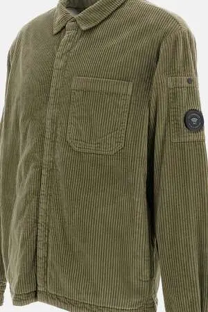 C.P. COMPANY Overshirt Imbottita In Velluto A Coste - Verde