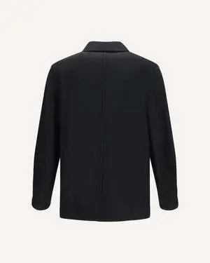 LEMAIRE Short Double-breasted Wool And Alpaca Coat