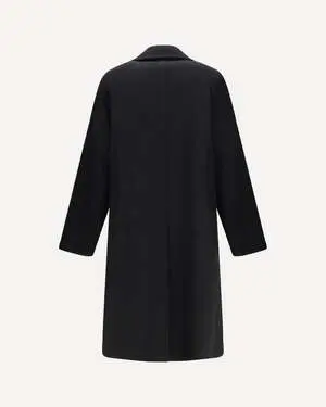 LEMAIRE Short Double-breasted Wool And Alpaca Coat