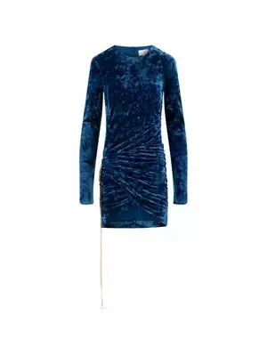 DANAME Mini Savia Crushed-velvet Ruched Dress