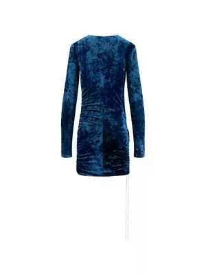DANAME Mini Savia Crushed-velvet Ruched Dress