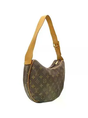 LOUIS VUITTON 2003 Monogram Croissant Mm Hobo Bag - Brown