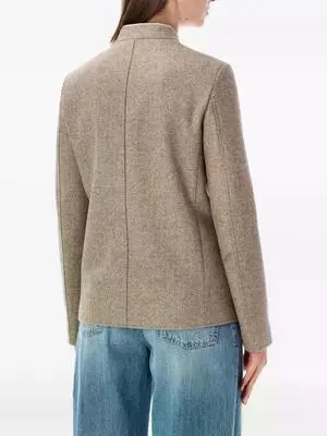 FORTELA Fanny Herringbone-pattern Band-collar Blazer