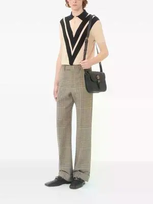 Valentino Garavani Cotton Polo Shirt With Inlaid V - Neutrals