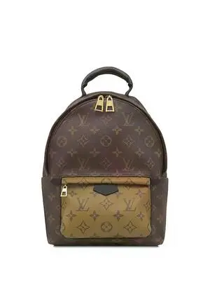 LOUIS VUITTON 2019 Monogram Reverse Palm Springs Pm Backpack - Brown