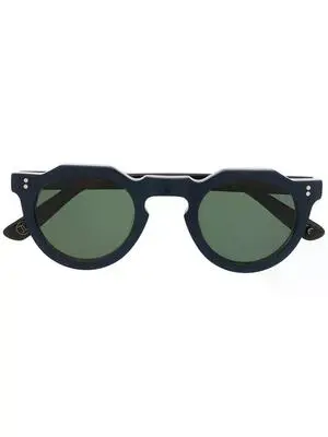 LESCA Pica Round-frame Sunglasses - Blue