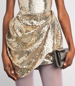VIVIENNE WESTWOOD Sequin Off-the-shoulder Corset Mini Dress