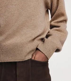 Almada Label Wool-cashmere Polo Sweater