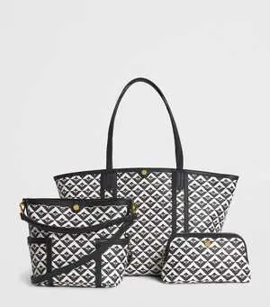 Harrods Coated Canvas Geometric Tote Bag