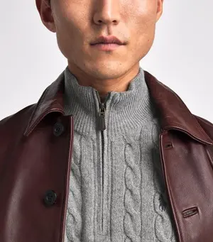 POLO RALPH LAUREN Wool-cashmere Quarter-zip Sweater