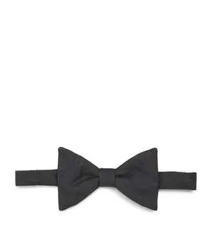 Harrods Silk Jacquard Bow Tie - Black