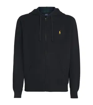 POLO RALPH LAUREN Polo Pony Zip-up Hoodie - Black