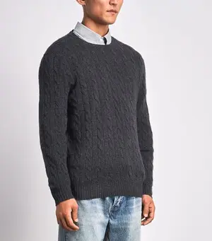 POLO RALPH LAUREN Wool-cashmere Cable-knit Sweater