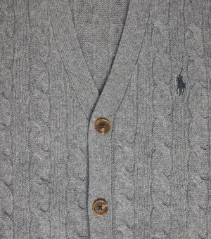 POLO RALPH LAUREN Wool-cashmere Cable-knit Cardigan