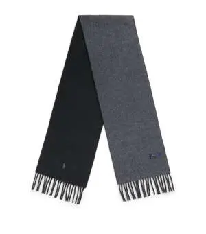 Polo Ralph Lauren Wool-blend Reversible Scarf - Black
