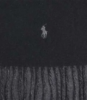 Polo Ralph Lauren Wool-blend Reversible Scarf - Black