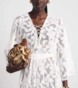 Melissa Odabash Cotton-blend Tie Nina Kaftan