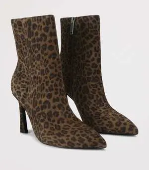 Kurt Geiger Suede Leopard Print Annabel Ankle Boots
