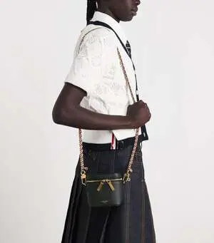 Thom Browne Leather Box Pouch