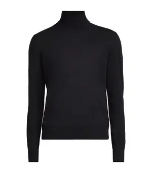ISAIA Wool Rollneck Sweater - Black