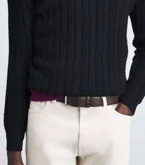 ISAIA Wool-silk-cashmere Polo Sweater
