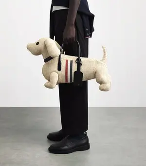 THOM BROWNE Raffia Hector Bag