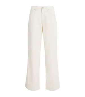 Rag & Bone Low-rise Cam Straight Jeans - Ivory
