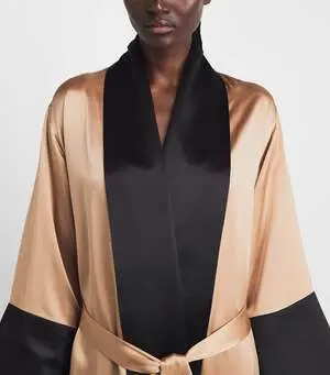 Loretta Caponi Silk Porzia Long Robe