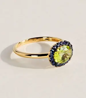 Rosa De La Cruz Yellow Sapphire And Peridot Gem Ring