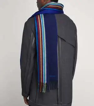 PAUL SMITH Cashmere Signature Stripe Scarf