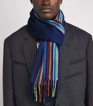 PAUL SMITH Cashmere Signature Stripe Scarf