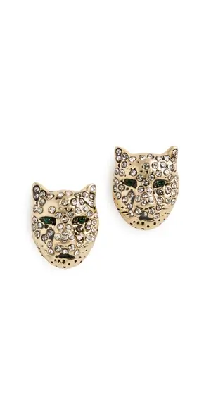 Clare V. Whiskers Stud Earrings - Clear