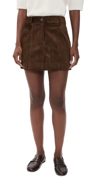 Paige Camden Corduroy Skirt - Hickory