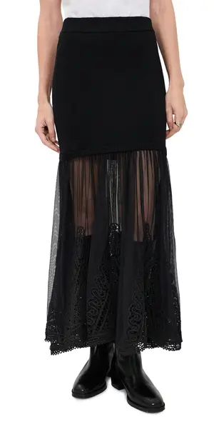 Sea Vali Embroidered Maxi Skirt