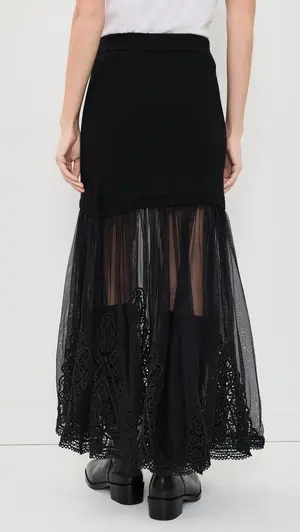Sea Vali Embroidered Maxi Skirt
