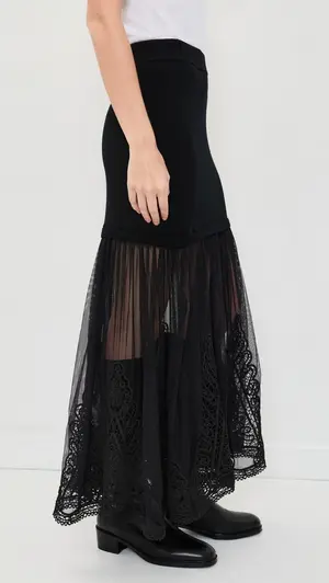 Sea Vali Embroidered Maxi Skirt